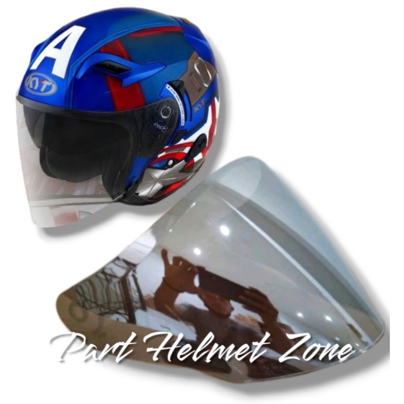 (TM1) Marvel Captain America Edition Helmet Glass Plus Base Gear || KYT ...