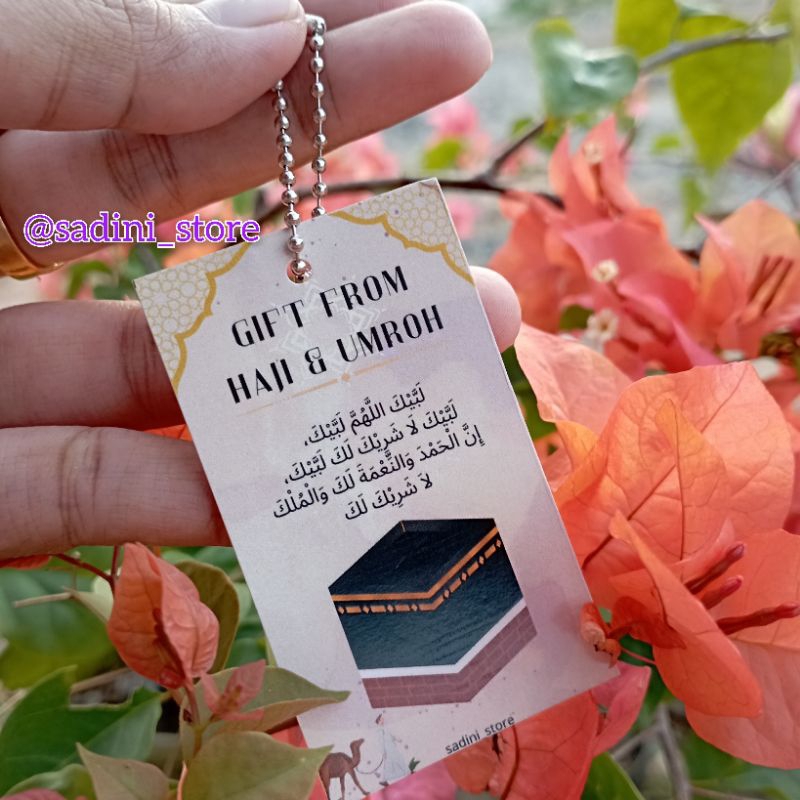 GANTUNGAN Hang Tag Hajj and Umrah souvenirs Mecca Medina 1 Side ...