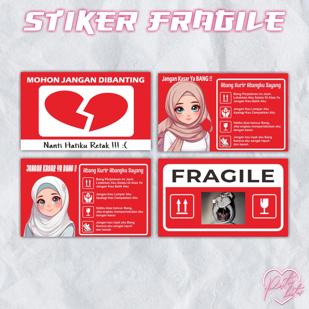 Fragile STICKER STICKER STICKER Don't Slam Funny Odd | Shopee Philippines