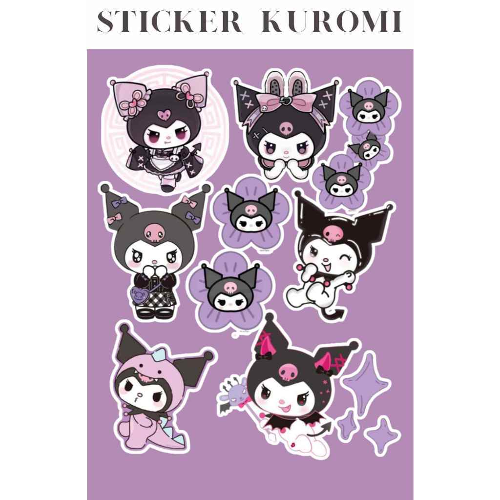 Kuromi Sticker cute aesthetic anime custom non cutting | Shopee Philippines