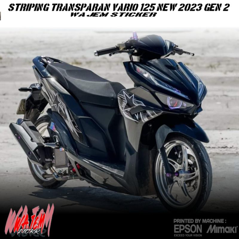 LATEST VARIO 125 NEW GEN 2 CUSTOM STAR TRANSPARENT STRIPING | Shopee ...