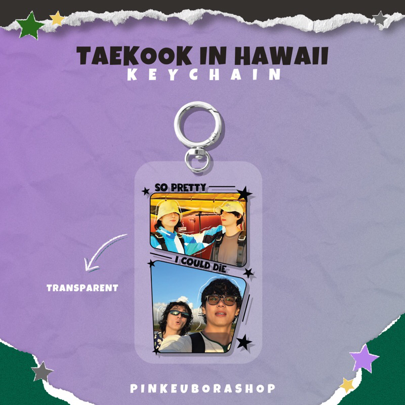 GANTUNGAN Taekook Keychain in Hawaii | Taekook Keychain | Shopee ...