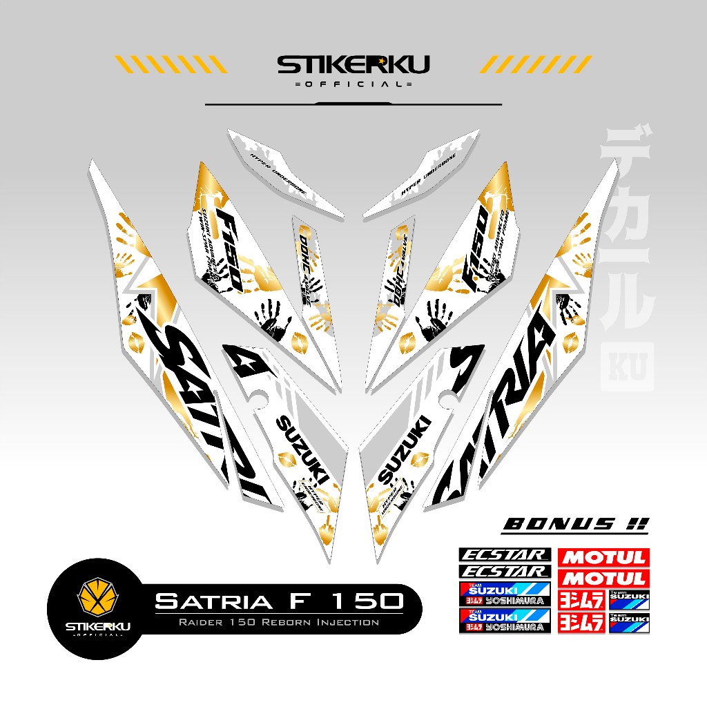 150 M0TIF INJECTION SATRIA STRIPING 18 SATRIA F 150 STICKER 2016-2022 ...