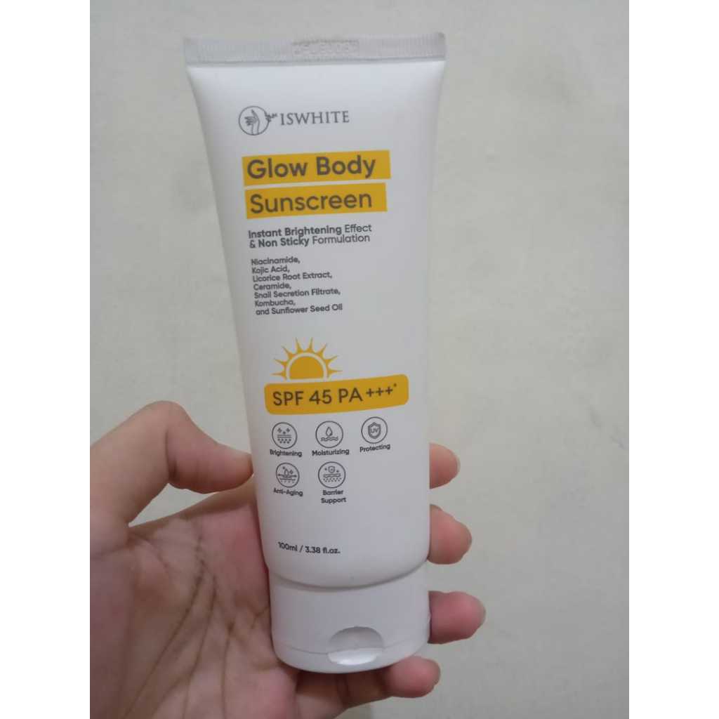 Preloved Iswhite Glow Body Sunscreen SPF 45 PA+++ | Shopee Philippines