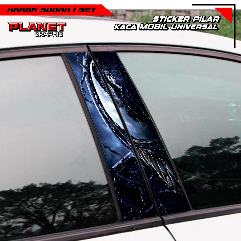 Universal VENOM Car Glass Pillar Sticker Can Custom Picture/Photo 1set ...