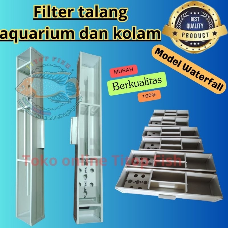 Pvc Aquarium and Pool Gutter Filters, middle waterfall models | Shopee ...
