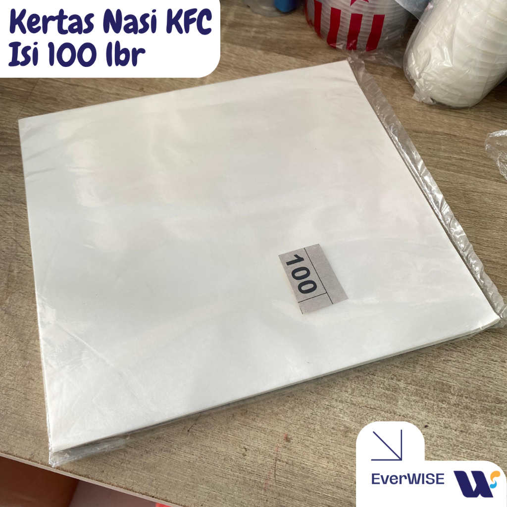 PUTIH Kfc Rice Paper/White Burger Paper 100 Sheets/pack | Shopee ...