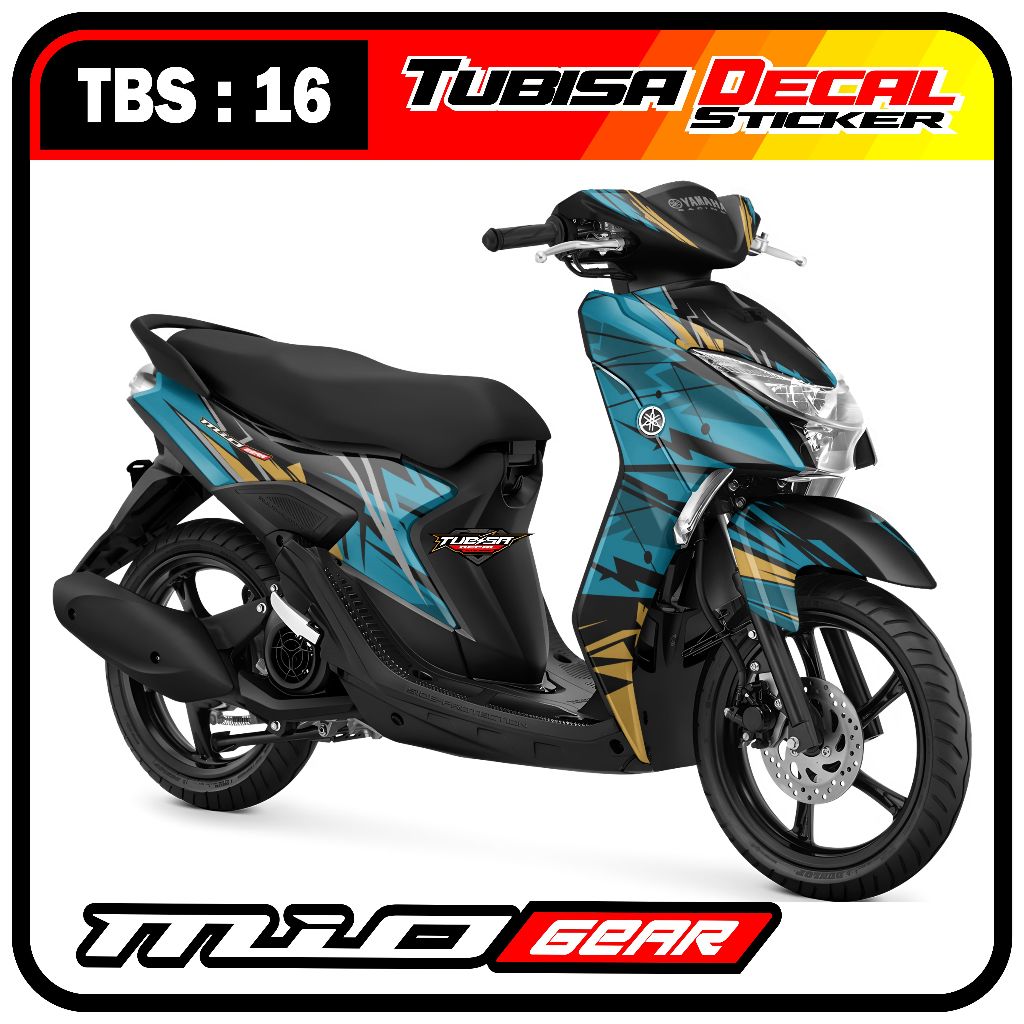 MIO GEAR Full Body Sticker Decal - MIO GEAR Premium Racing Variation ...