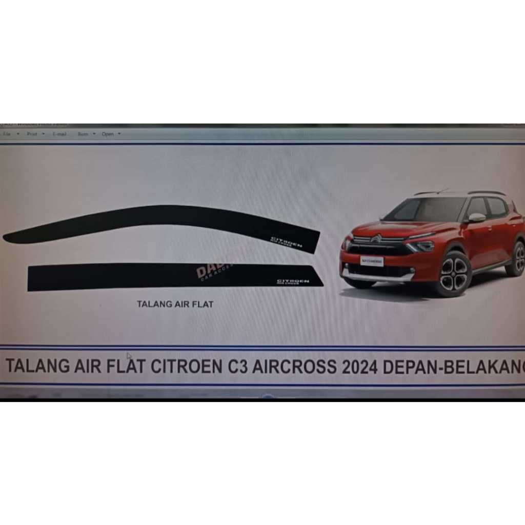 Citroen C3 AIRCROSS FLAT WATER GUTTER 2024 FRONT-REAR (1 SET / 4 PCS ...