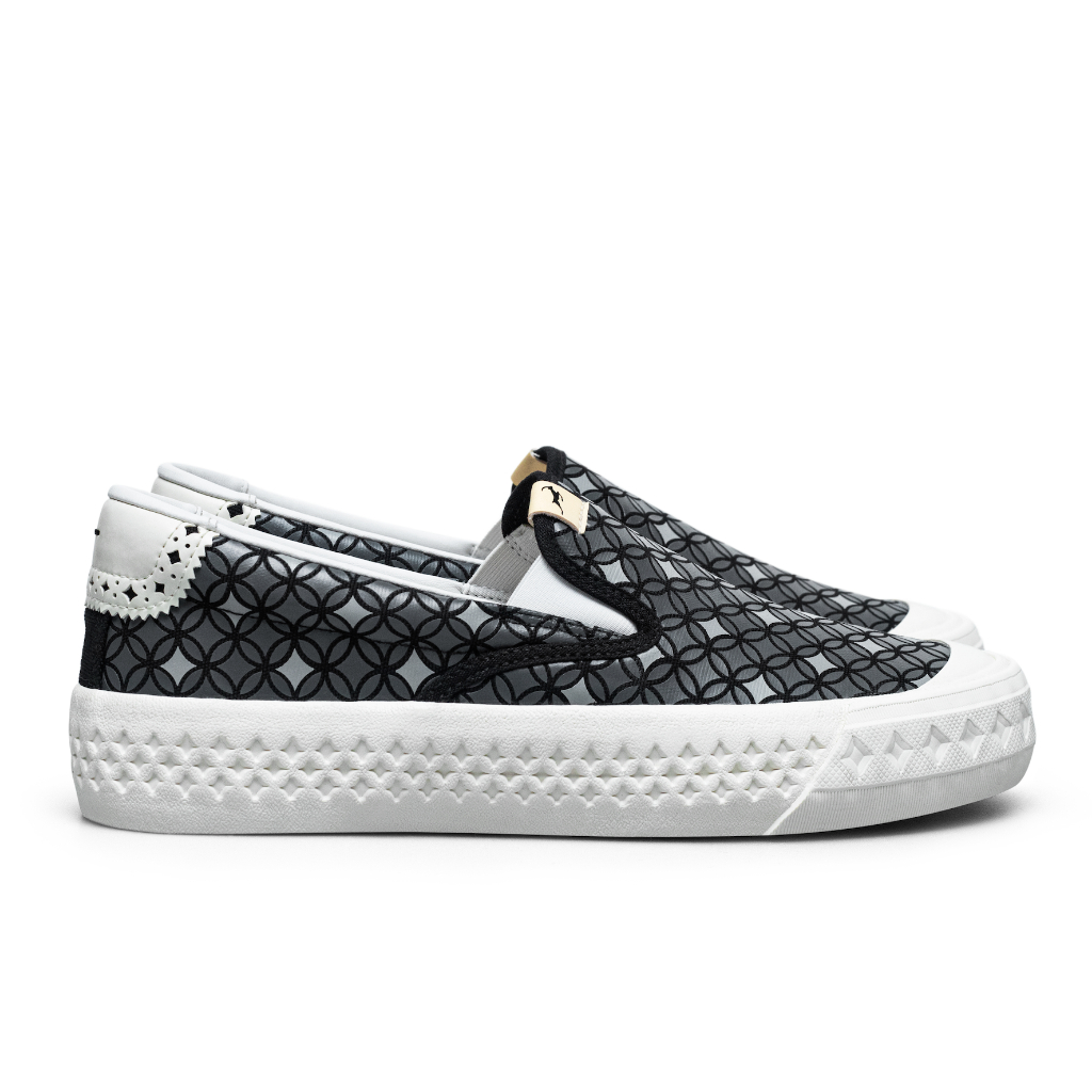 Compass Retrograde Slip On Kawung Black Shoes | Shopee Philippines