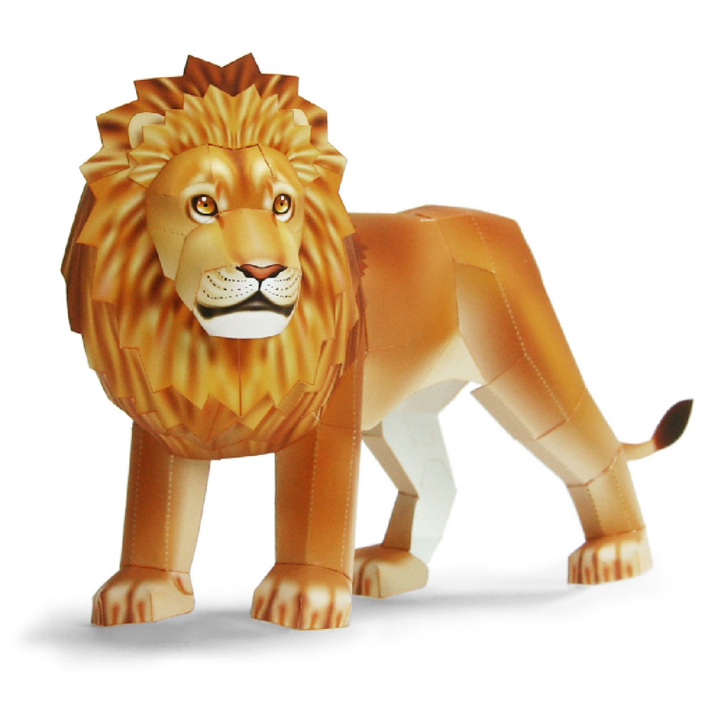 Lion (Lion) (Male, Walking) Papercraft | Shopee Philippines
