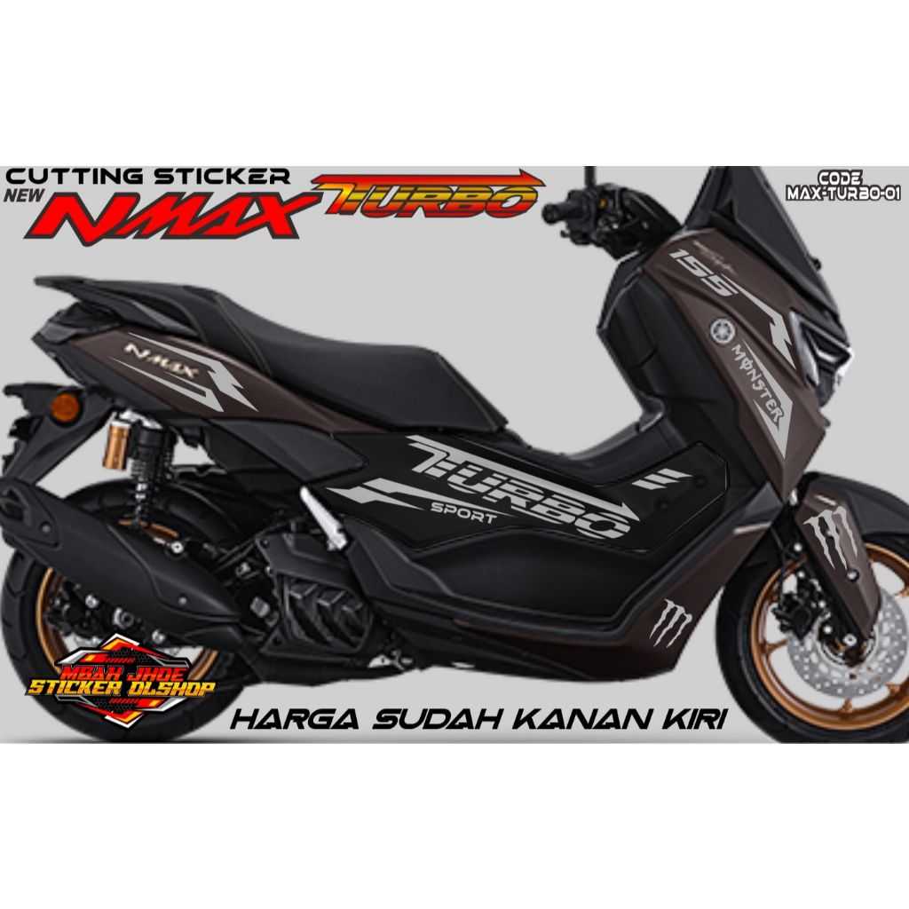 NEW NMAX NEO STICKER BLACK NMAX NEW TURBO CUTTING STICKER 2024 NMT-01 ...