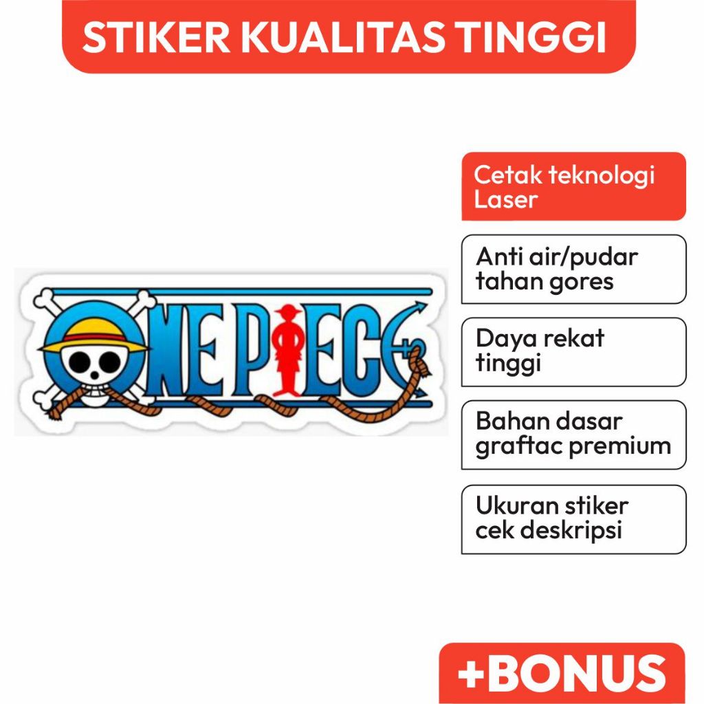 One PIECE LOGO Sticker Tumblr Sticker/aesthetic Pack Sticker | Shopee ...
