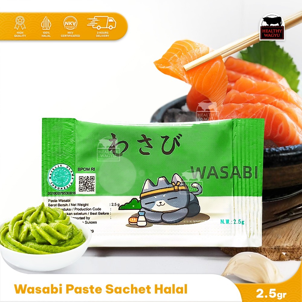 Wasabi Paste Halal Japanese Sashimi Sushi Sachet 2.5gr | Shopee Philippines