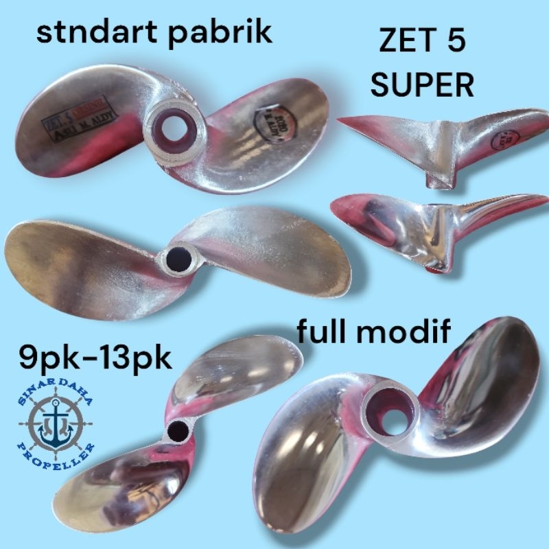 Zet 5 Boat Fan 13PK-16PK 1.1 Racing Boat Propeller.Propeller | Shopee ...
