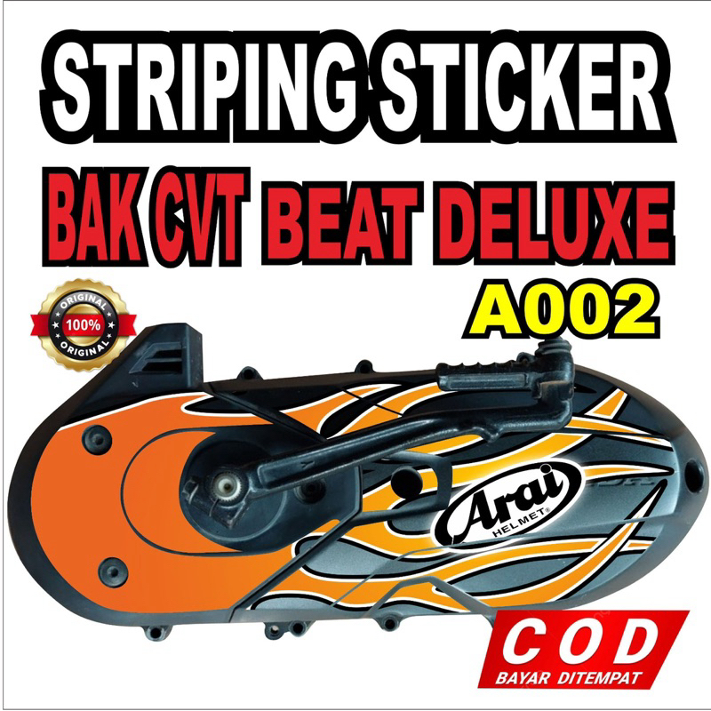 Striping STICKER DECAL PROTECTIVE CVT BEAT DELUXE/ STREET YEAR 2020-2024 ARAI DESIGN MOTIF CODE ...
