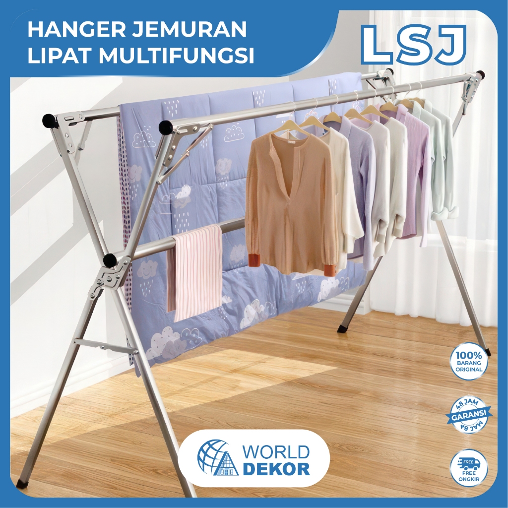 Lsj-1 Multifunctional Stainless Steel Folding Clothesline Hanger - Worlddekor | Shopee Philippines