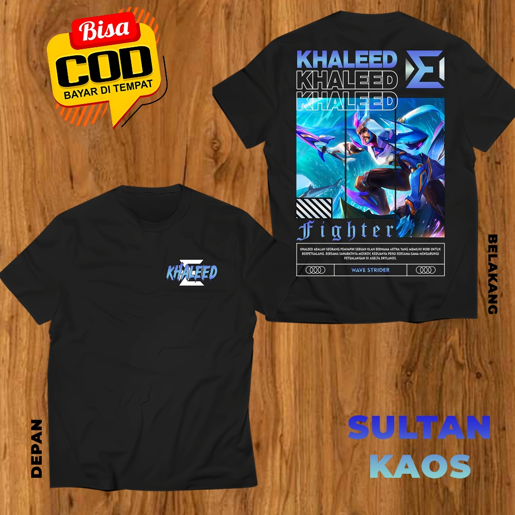 ADULT T-SHIRTS GAME MOBA KHALEED WAVE STRIDER BAJU ML KHALEED FIGHTERS ...