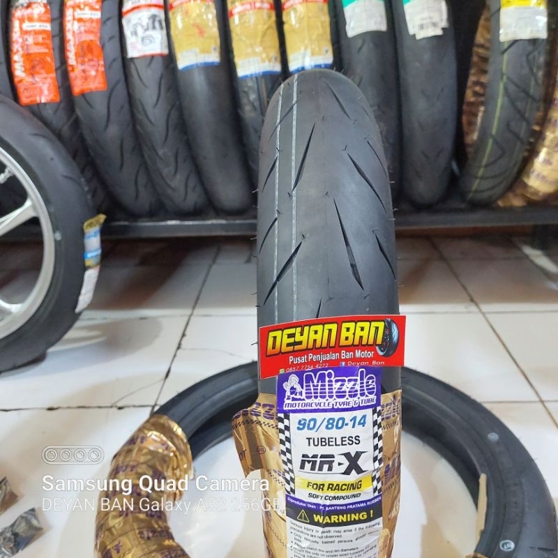 MIZZLE MRX 90/80-14 Tubeles Racing Compound motorcycle tire | Shopee ...