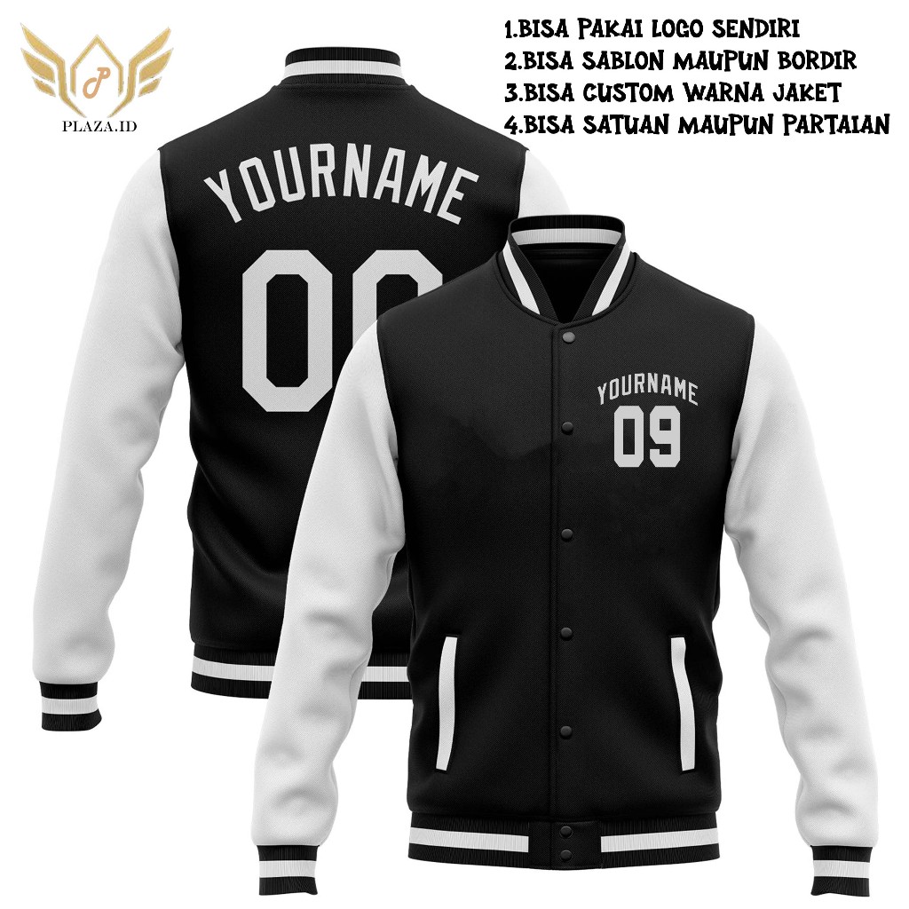 CUSTOM VARSITY BOMBER JACKET FRONT BACK. CUSTOM VARSITY JACKET S-6XL ...