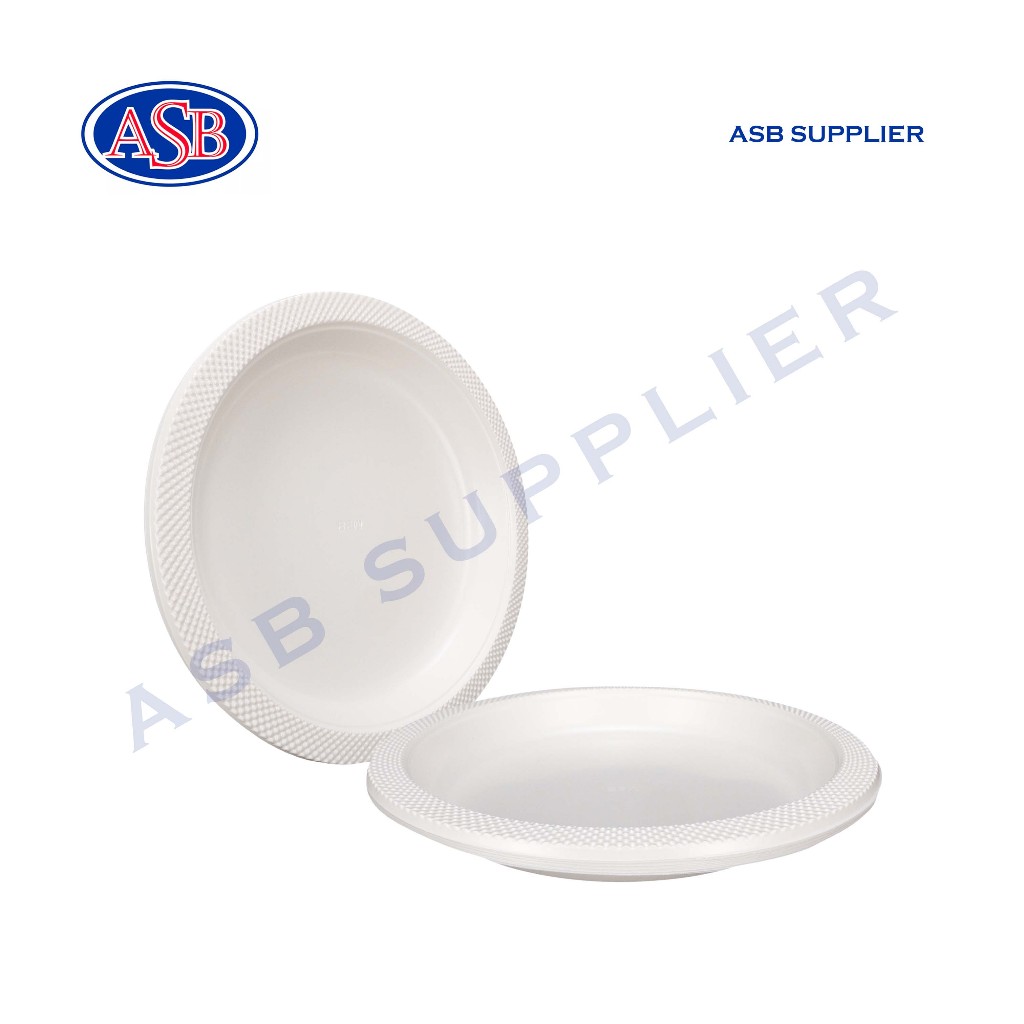 PUTIH Bsm Milk White Plastic Dinner Plates (50 Pcs) | Shopee Philippines