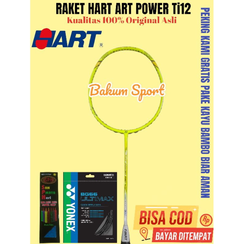 Hart Art power Ti12 racket, 100% Original quality | Shopee Philippines
