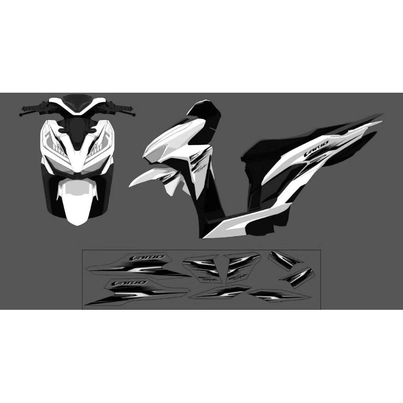 Transparent striping sticker vario new 125-150 gen 1 Latest Design ...