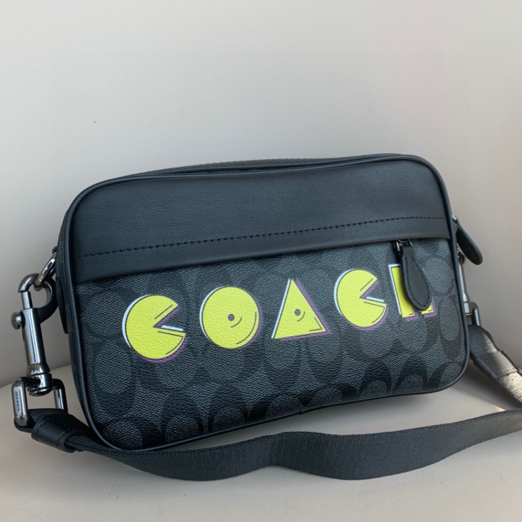 F72923 Pac-Man LOGO zipper camera bag, trendy All Size must-have All ...
