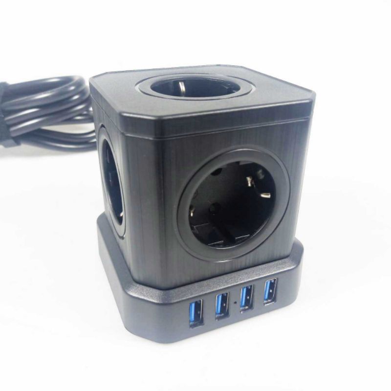 5-hole Socket Ordinary Plug 4-hole USB Type A Powercube 4000w | Shopee ...