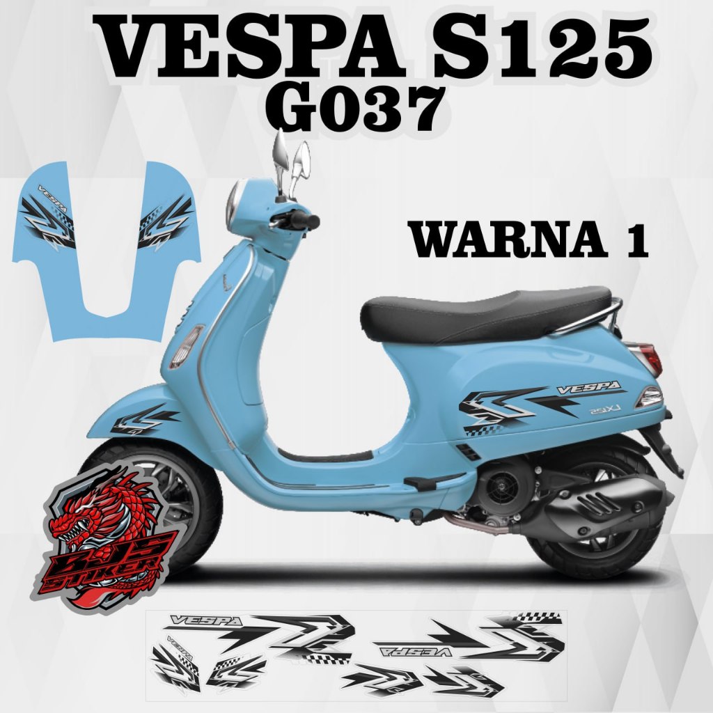 Sticker Sticker Vespa s 125 Vespa matic g037 - Sticker Decal Vespa s ...