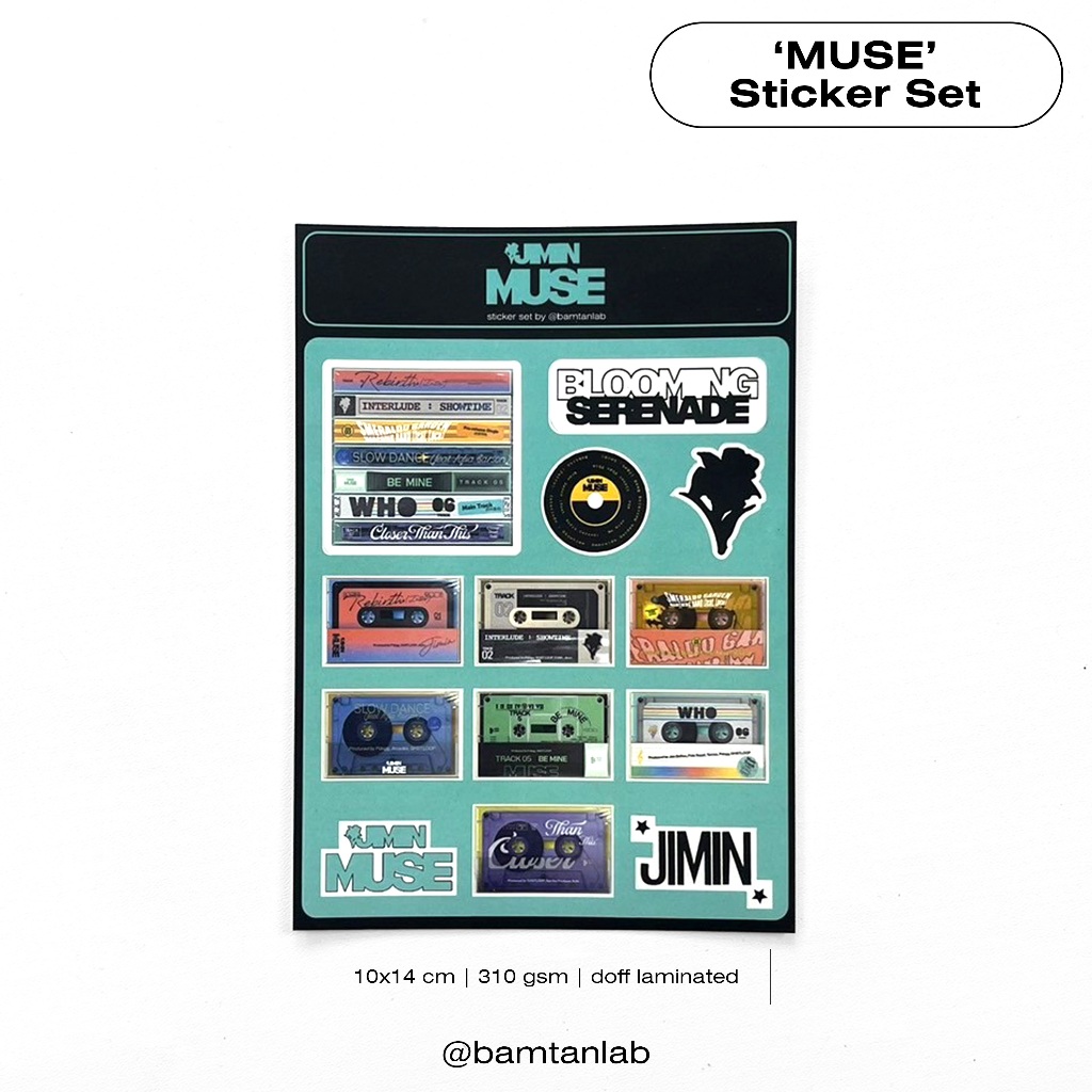 Jimin 'MUSE' Sticker Set | Kisscut BTS Stickers | Shopee Philippines