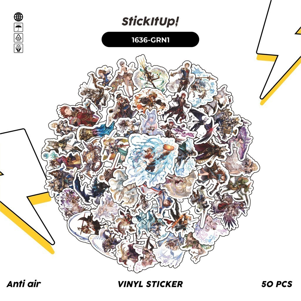HP 100 Pcs Sticker Pack GRANDBLUE FANTASY CHARACTER 01 Cute Aesthetic ...
