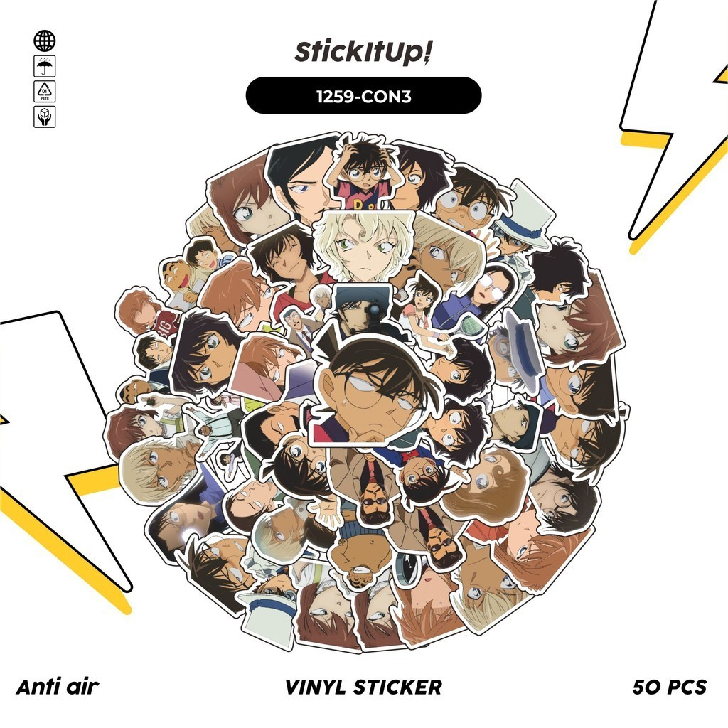 HP COD COD COD COD 100 Pcs Detective Conan Stickers Cute Aesthetic ...