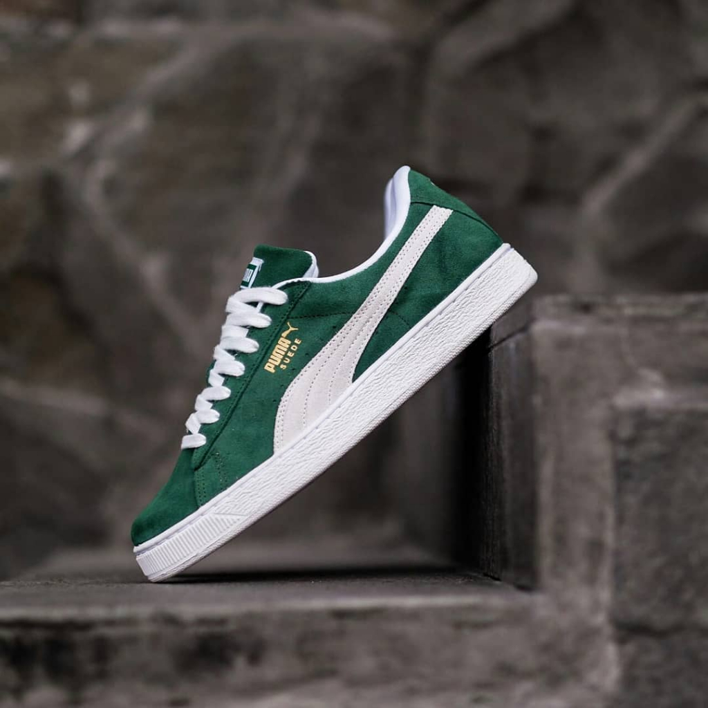 PUTIH (FREE Box) Puma Classic army white shoes contemporary school ...