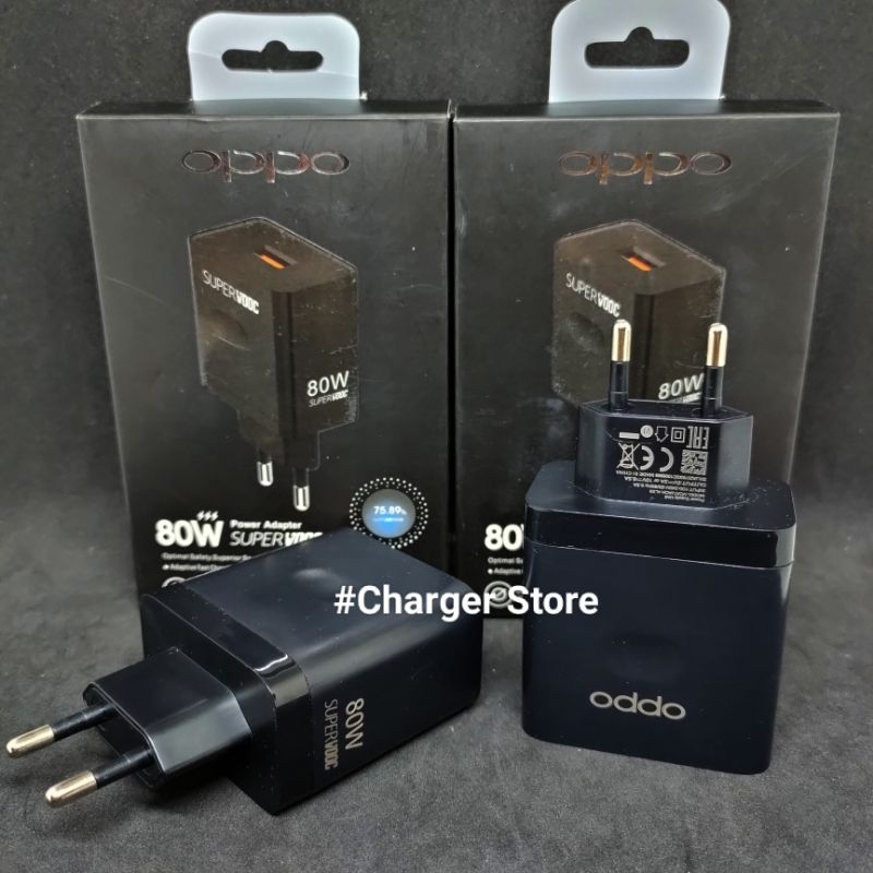 Black Charger Shell Adapter 80W 6.5A Oppo SUPER DART VOOC Fast Charging ...