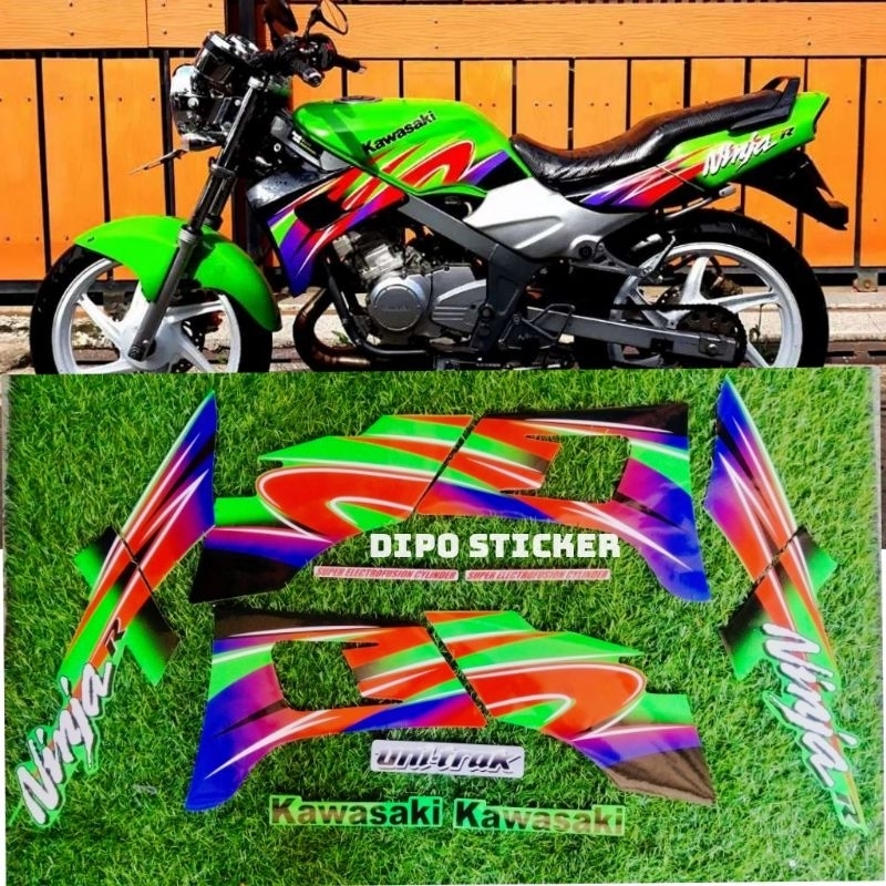 HIJAU Ninja R kis 2002 striping Sticker Green Laminate | Shopee Philippines