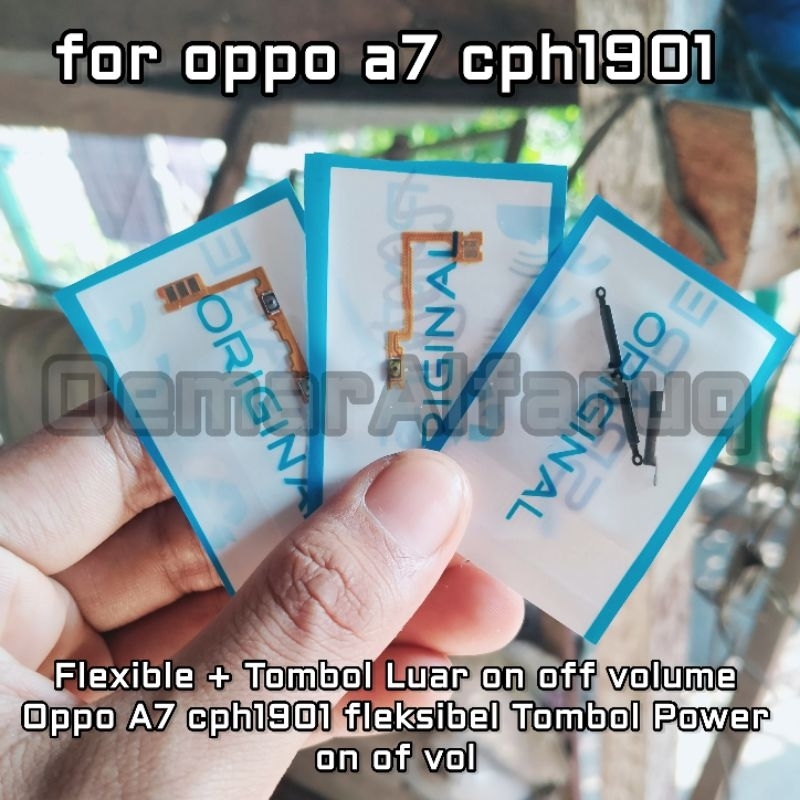 TOMBOL Flexible + Outer button on and off volume Oppo A7 cph1901 ...