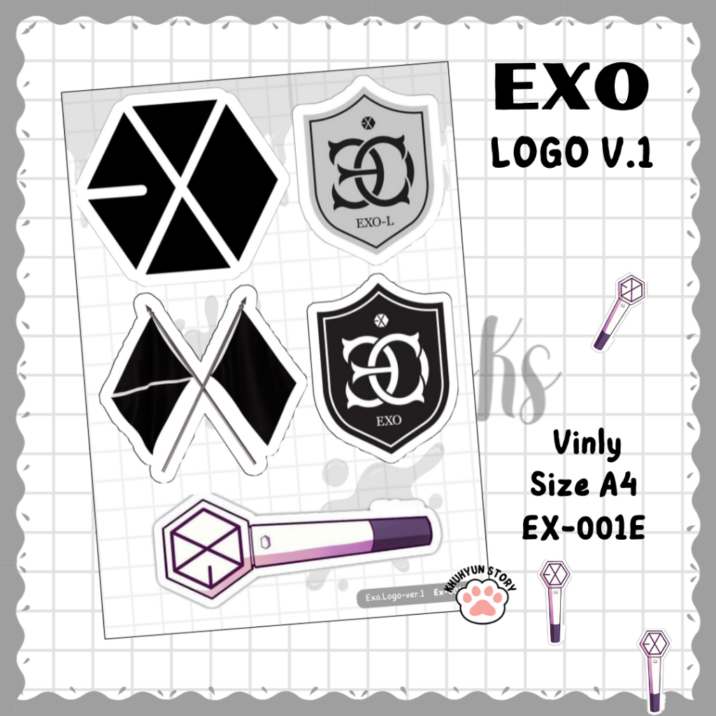 HP Kpop Sticker Exo ExoL Aeri Logo Deco Sticker Vinly Aesthetic ...