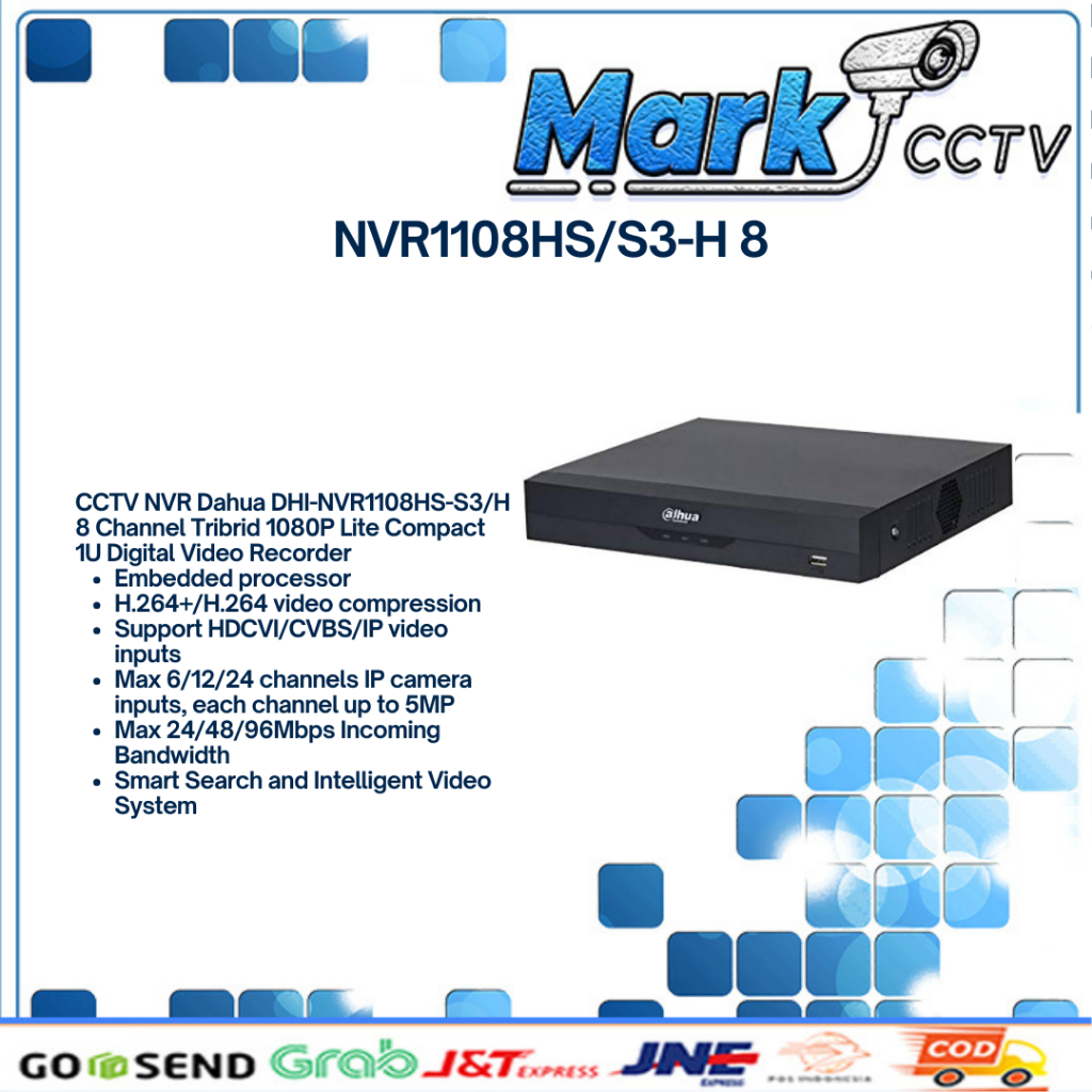 Dahua CCTV NVR 1080P NVR1108HS/S3-H8 Series | Shopee Philippines