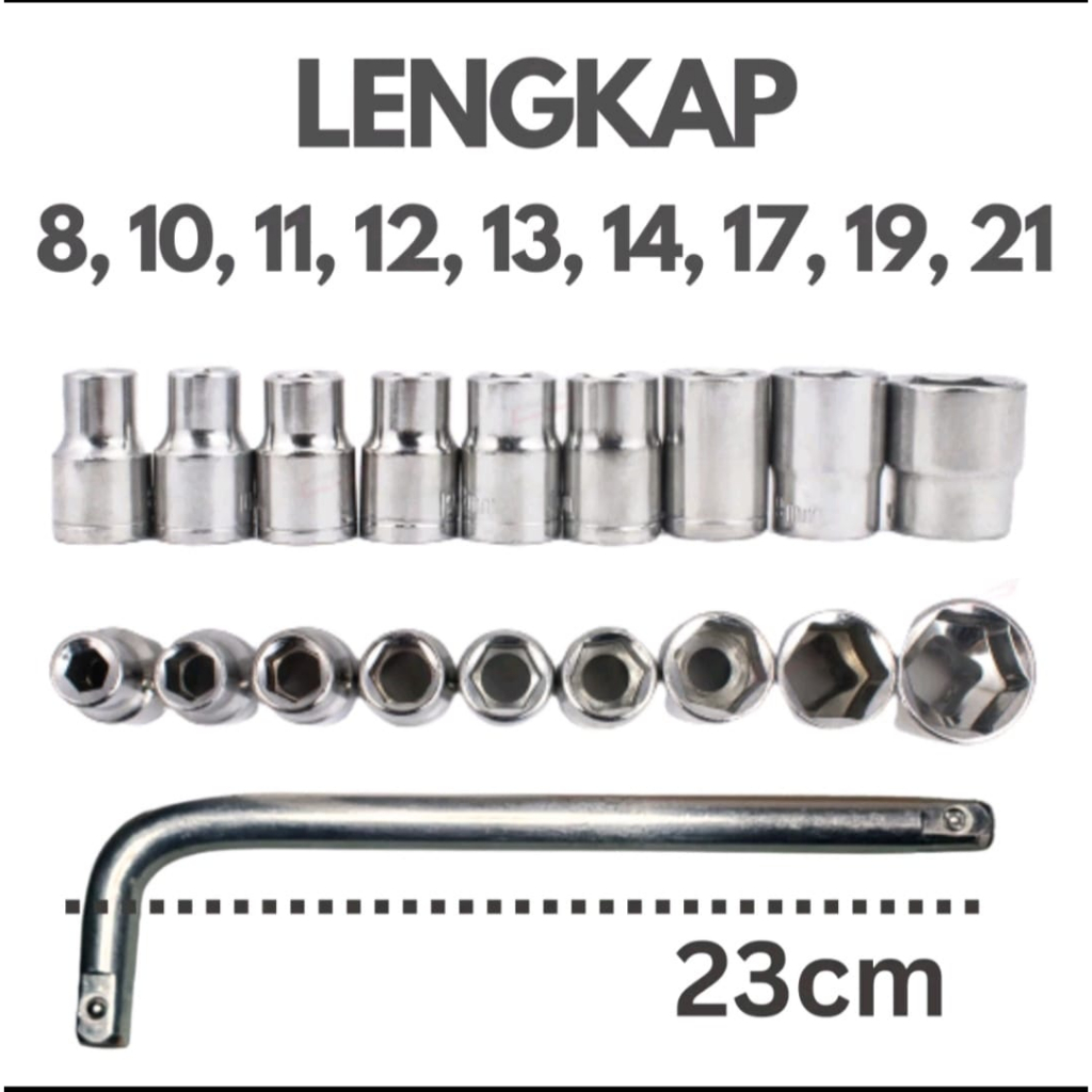 Sock Wrench Set 10 in 1 Complete Car Motorcycle Toolkit Socket Wrench ...