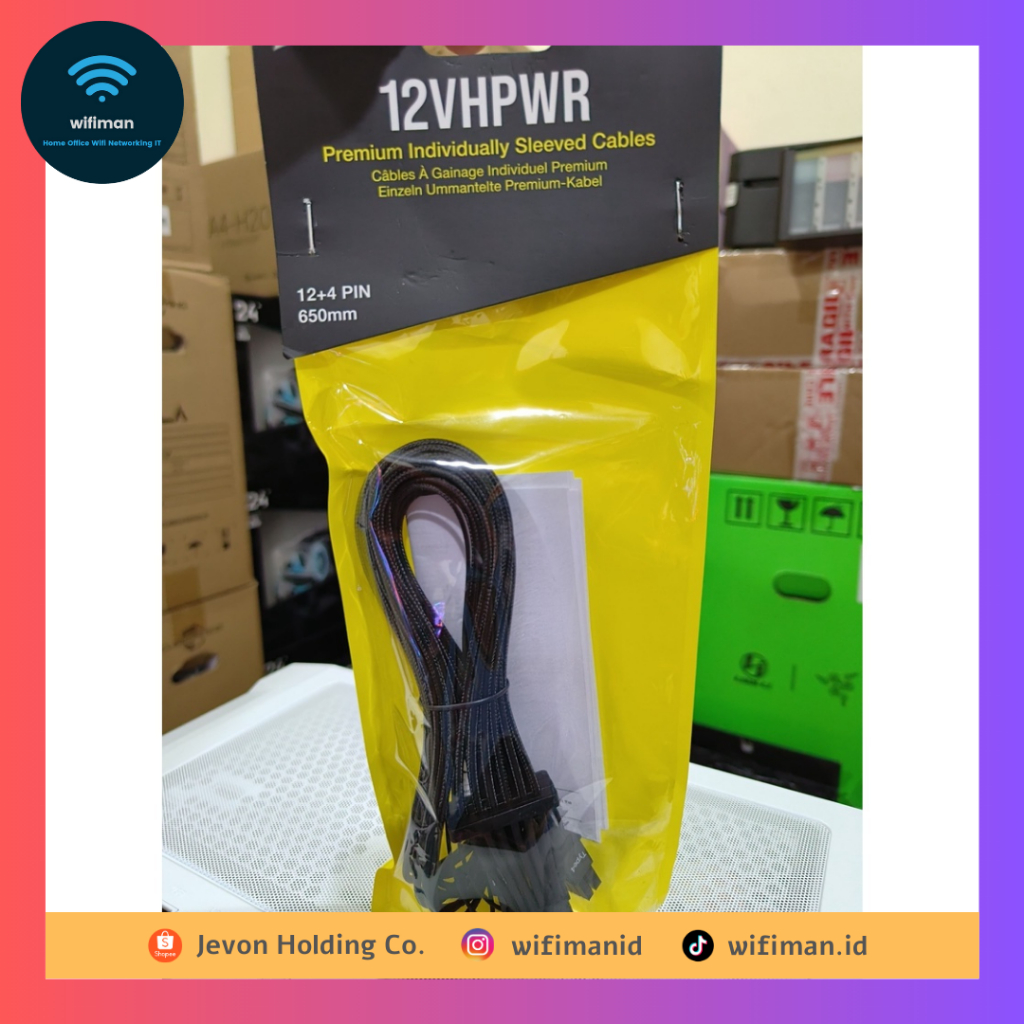 Corsair 12VHPWR Sleeved PCIe 5.0 Type4 Cable Modular Splitter Adapter ...