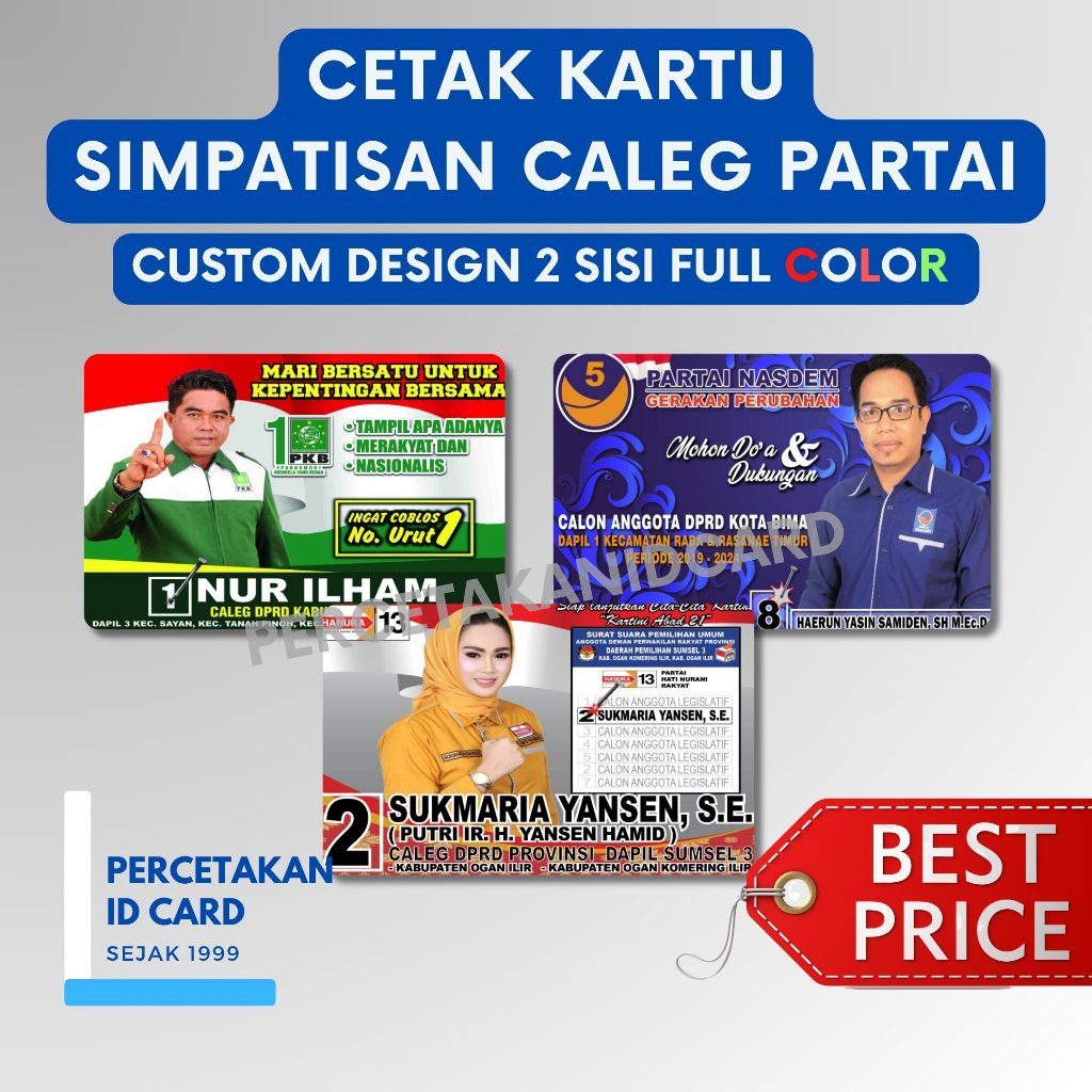 Print Party Caleg Simpatisan Card | Shopee Philippines