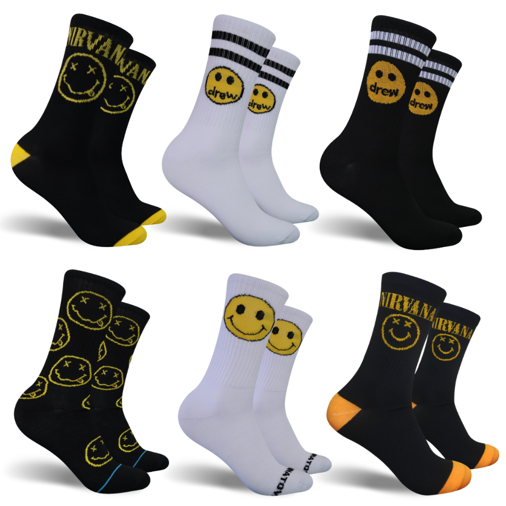Drew Oldschool Motif Socks for Men and Women Long - TKB Socks | Shopee ...