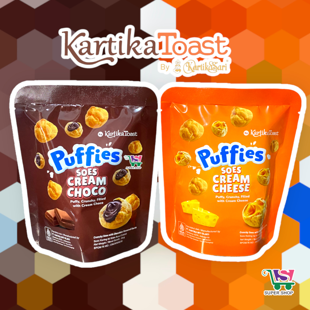 Kartika Toast Puffies Soes Snack Crispy Puff Cream Cheese/Chocolate 33 ...
