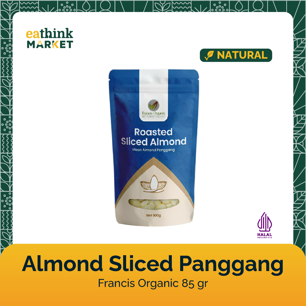 Natural Roasted Roasted Almond Sliced - Francis Organic 85g | Shopee ...