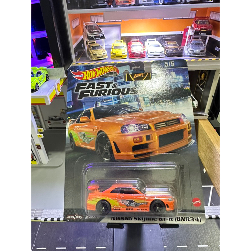 HOT WHEELS PREMIUM FAST AND FURIOUS NISSAN SKYLINE GT-R (BNR34) ORANGE ...
