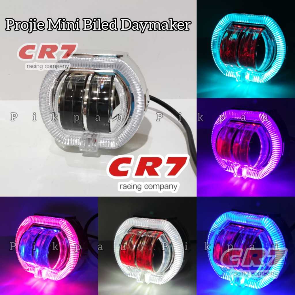 MATA Cr7 New Projie Biled Lamp 2 Eyes Mini Lens Shroud+Devil Eye Low ...