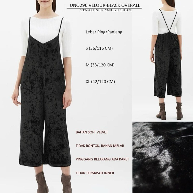 Women's Branded Overalls - UNQ 296 VELOUR OVERALL | Shopee Philippines