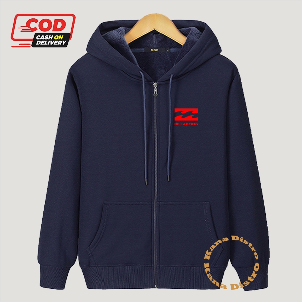 MERAH Billabong Distro Zipper Jacket with Red Text Logo Premium Quality ...