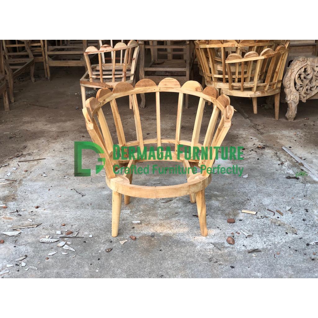 KAYU Teak WOOD WRAPPING SHELL CHAIR SOFA WEDDING DECORATION LUXURY ...